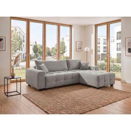 Ecksofa OTTO HOME, B:234cm T:162cm, grau, 100%Polyester, Wohnzimmer, Sofas, "Bella Couch L-Form, B: 234 cm - OTTO. Verl&auml;ssliche Qualit&auml;t.", mit