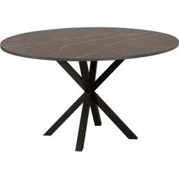 Esstisch OMG DESIGN, B:120cm H:77cm T:120cm, grau, Tische, "Kent", Hochwertige Melamin-Tischplatte mit Metallgestell