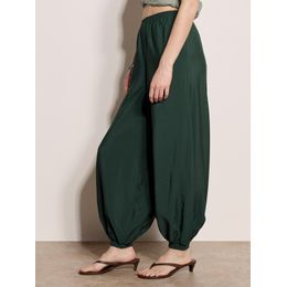 Apricot Damen Stoffhose "L&auml;ssige Ballonhose", gr&uuml;n, Gr. 40, uni, gewebt, Obermaterial: 87% Viskose LENZING ECOVERO CV LenzEcov. 13% Nylon NY., Hosen,