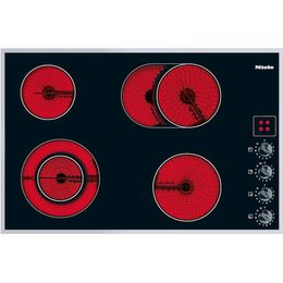 Miele Elektro-Kochfeld, B:76,4cm H:60cm T:50,4cmschwarz, Kochfelder, Einfache und direkte Steuerung - Bedienung &uuml;ber Knebel