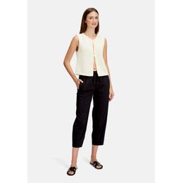 BETTY & CO BETTY & CO Damen Stoffhose "Damen mit elastischem Bund"schwarz, Gr. 44, Obermaterial: 76% Baumwolle, 20% Polyamid, 4% Elasthan, Hosen