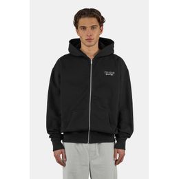 Pegador Herren Kapuzensweatjacke "Dragor Oversized Sweat Jacket", schwarz, Gr. XXL, bedruckt, Sweatware, Obermaterial: 80% Baumwolle, 20% Polyester,