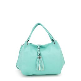 Harpa Damen Schultertasche "UZAY", gr&uuml;n, Lederimitat, unifarben, Taschen, mit dekorativer Troddel