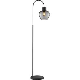 Brilliant Stehlampe "Ligari", 1, H: 164cm, 1 Stk., schwarz, Wohnzimmer, Leuchten, H&ouml;he 164 cm, E27 Fassung, Aluminium, Glas, Schwarz Rauchglas