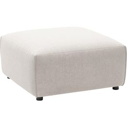 Hocker Home Affaire, B:80cm H:42cm T:80cm, beige, 100% Polyester, Wohnzimmer, Hocker, "Glimminge auch in Breitcord, Feincord und Easy care-Bezug",