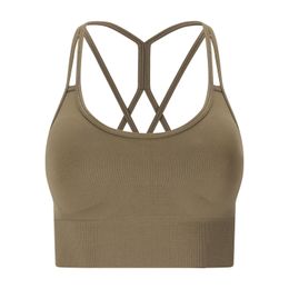 ENDURANCE ATHLECIA ATHLECIA Damen Sport-BH "Missori 2", Gr. L, braun, 92% Polyamid, 8% Elasthan, unifarben, BHs, im komfortablen Seamless-Design