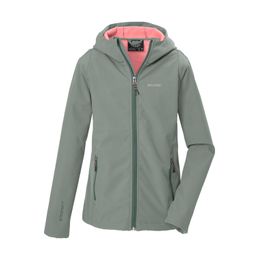 Killtec Kinder Softshelljacke "KOW 164 GRLS SFTSHLL JCKT", gr&uuml;n, Gr. 164, Oberseite: 100% Polyester.R&uuml;ckseite: 100% Polyester.Futter: 100% Polyester,