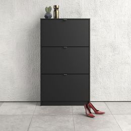 Schuhschrank Home Affaire, B:70,3cm H:123,6cm T:24,05cm, schwarz, FSC-zertifizierter Holzwerkstoff, Flur, Schr&auml;nke, "Shoes Schuhaufbewahrung,