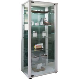 Standvitrine Vcm, B:50cm T:38cm, wei&szlig;, Obermaterial: 100% Holz Wood., Schr&auml;nke, "Holz Glas Stand Vitrine Sammelvitrine Kavisa L"