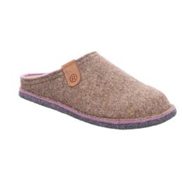 Rohde Damen Pantoffel "CALMYS N15", Gr. 37, braun, Filz, Schuhe, Clog, Hausschuh, Homeslipper, Filz in melierter Optik