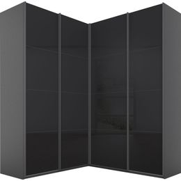 Schwebet&uuml;renschrank Rauch, B:181cm H:229cm T:187cm, grau, Holzwerkstoff, Schr&auml;nke, "Kleiderschrank Garderobe Eckkleiderschrank QUADRA mit edler