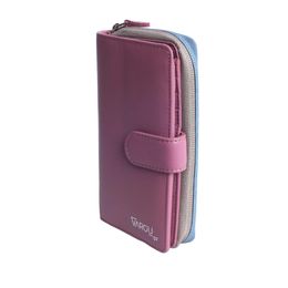 vargu Damen Geldb&ouml;rse "SABA 1-A", lila, Rindsleder, Kleinlederwaren, LGW zertifiziertes Leder