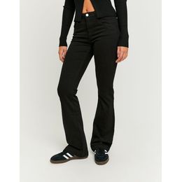 Tally Weijl Damen Bootcut-Jeans "SPACOBOOTY", schwarz, Gr. 38, unifarben, Denim/Jeans, Obermaterial: 98% Baumwolle, 2% Elasthan, Jeans,