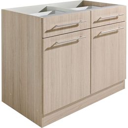 Wiho-K&uuml;chen Unterschrank WIHO K&Uuml;CHEN, B:100cm H:82cm T:57cm, beige, K&uuml;che, Schr&auml;nke, "Filo", 100 cm breit, ohne Arbeitsplatte