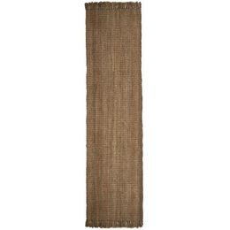 Flair Rugs L&auml;ufer Sarita Jute Boucle, Natur, Textil, Bord&uuml;re, rechteckig, 60x150 cm, Reach, AZO-frei, Handmade in India, f&uuml;r Fu&szlig;bodenheizung geeignet, pflegeleicht, Teppiche & B&ouml;den, Teppiche, Teppichl&auml;ufer