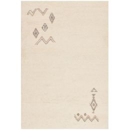 Wollteppich Theko, B:200cm H:25mm L:300cm, beige, Wolle, Wohnzimmer, Teppiche, "Hadj 225, handgekn&uuml;pft", echter Berber Teppich aus Marokko, reine