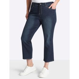 sheego Damen Bequeme Jeans, blau, Gr. 56, unifarben, 99% Baumwolle, 1% Elasthan, Jeans