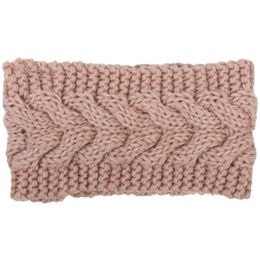 styleBREAKER Damen Stirnband "Grobstrick Stirnband mit Zopfmuster", rosa, Modisch, Obermaterial: 100% Polyacryl PAN., M&uuml;tzen