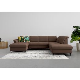 Sit & More Wohnlandschaft SIT & MORE, B:312cm T:224cm, braun, 98% Polyester, 2% Polyamid, Sofas, "Maggiore U-Form", wahlweise mit Kopfteilverstellung,