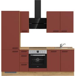 K&uuml;chenzeile Nobilia, B:240,3cm H:216,6cm T:60cm, rot, Komplettk&uuml;chen-Sets, ""Easytouch II", NEU: individuell anpassbar mit gratis Profi-Beratung",