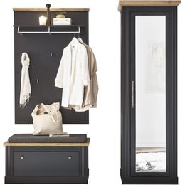 Garderoben-Set OTTO HOME, B:178cm H:203cm T:45cm, grau, Flur, Kastenm&ouml;bel-Sets, "Westminster, Garderobe im Landhausstil, Komplettset mit viel