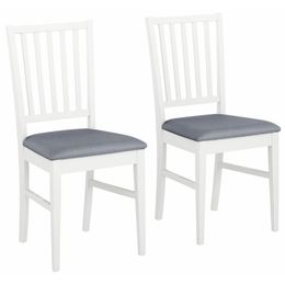 Esszimmerstuhl Home Affaire, B:44cm H:92cm T:50cm, grau, Fein strukturierter und pflegeleichter Webstoff;Aus 100% Polyester, St&uuml;hle, "Ruanda