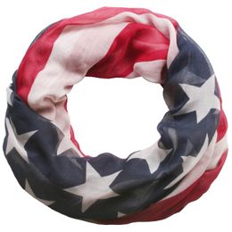 styleBREAKER Damen Loop "Loop im USA Flaggen Design", bunt, Modisch, Obermaterial: 100% Viskose CV., Modet&uuml;cher