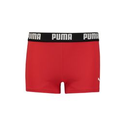 Puma Kinder Badehose "Puma SWIM BOYS LOGO TRUNKS", rot, Gr. 140, Obermaterial: 80% Polyamid, 20% Elasthan, Badehosen, mit elastischem Bund, f&uuml;r Boys,