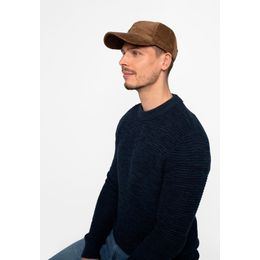 Mustang Herren Baseball Cap ""Rowan""middle braun, unifarben, Cord, Baumwolle, Caps, mit gerundetem Schirm, aus Baumwolle in Cord-Optik, unifarben