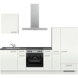 K&uuml;chenzeile Nobilia, B:270,3cm H:216,6cm T:60cm, wei&szlig;, Komplettk&uuml;chen-Sets, ""Laser I", NEU: individuell anpassbar mit gratis Profi-Beratung",