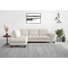 Sit & More Ecksofa SIT & MORE, B:261cm H:88cm T:179cm, beige, 90% Polyester 10%Polyamid, Wohnzimmer, Sofas, "Westham L-Form", mit Ottomane, mit oder ohne