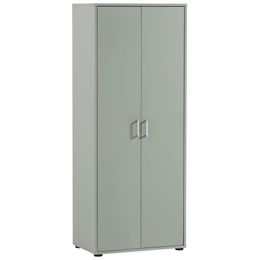 Aktenschrank Welltime, B:65,1cm H:163,6cm T:41cm, gr&uuml;n, FSC-zertifizierter Holzwerkstoff, B&uuml;ro, Schr&auml;nke, "Baku", Solide Verarbeitung - Dieses