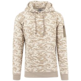 Urban Classics Herren Sweatshirt "Urban Classics Herren Sweat Camo Bomber Hoody"beige camo, Gr. S, mehrfarbig, 60% Baumwolle, 40% Polyester,