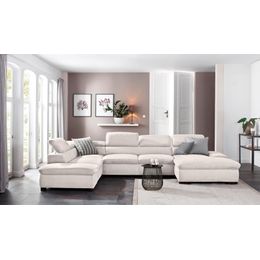Wohnlandschaft OTTO HOME, B:350cm H:73cm T:228cm, beige, 100% Polyester;Microfaser in Antiklederoptik (100% Polyester);Luxus-Microfaser Vintageoptik
