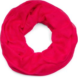 styleBREAKER Damen Loop "Loop mit glitzerndem Schneeflocken Print", rot, Modisch, Obermaterial: 50% Viskose CV. 50% Baumwolle CO., Modet&uuml;cher