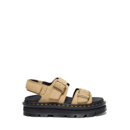 Dr. Martens Damen Sandale "Zebzag", Gr. 40, beige, Veloursleder, Schuhe, Plateau, Sandalette, Sommerschuh mit typisch gelber Rahmennaht