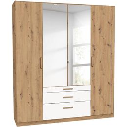 Kleiderschrank Rauch, B:181cm H:210cm T:56cm, braun, Holzwerkstoff, Kinderzimmer, Schr&auml;nke, "Schrank Dreht&uuml;renschrank Ankleide Garderobe Schlafzimmer