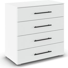 Schubkastenkommode OTTO HOME, B:80cm H:81cm T:42cm, wei&szlig;, Holzwerkstoff, Sideboards, "Highboard Sideboard Schubladenkommode Kommode RONDO", mit 4