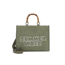 Emily & Noah EMILY & NOAH Damen Shopper "Shopper E&N Joelle", gr&uuml;n, Baumwolle, Taschen