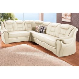 Sit & More Ecksofa SIT & MORE, B:265cm H:94cm T:215cm, wei&szlig;, PRIMABELLE-Microfaser (100% Polyester);SOFTLUX-Kunstleder;Luxus-NaturLEDER, Wohnzimmer, Sofas,