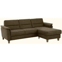 Ecksofa Home Affaire, B:244cm H:89cm T:163cm, gr&uuml;n, 100% Polyester;Struktur (100% Polyester);Luxus-Microfaser in Lederoptik (100% Polyester),