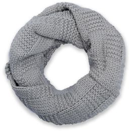 styleBREAKER Damen Strickschal "Feinstrick Loop mit Patentmuster", grau, Modisch, Obermaterial: 100% Viskose CV., Modet&uuml;cher