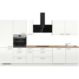 K&uuml;chenzeile Nobilia, B:360,3cm H:216,6cm T:60cm, wei&szlig;, Komplettk&uuml;chen-Sets, ""Laser II", NEU: individuell anpassbar mit gratis Profi-Beratung",
