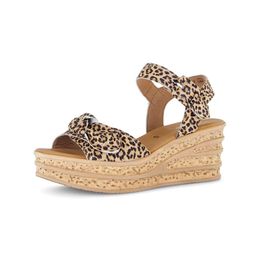 Gabor Damen Keilsandalette "Keilsandalette", Gr. 38,5, braun, Schuhe