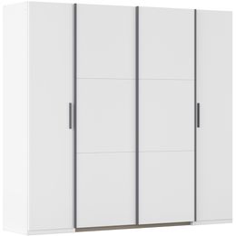 Schwebet&uuml;renschrank Rauch, B:225cm H:210cm T:59cm, wei&szlig;, Holzwerkstoff, Schr&auml;nke, "Kleiderschrank Dreht&uuml;renschrank Schrank Garderobe KRONACH", mit
