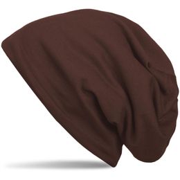 styleBREAKER Herren Beanie "Unifarbene Beanie M&uuml;tze mit Fleece", braun, Modisch, 50% Viskose CV. 50% Polyester PES., M&uuml;tzen