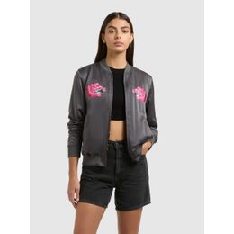 Khujo Damen Wendejacke "RUBY", grau, Gr. S, Satin, 64% Viskose, 36% Polyester, Jacken