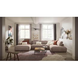 Wohnlandschaft Musterring, B:434cm H:81cm T:204cm, grau, Sofas, "Lucia viel Platz, bequem, U-Form", Verschiedene Farben, inkl. Kopfst&uuml;tze,