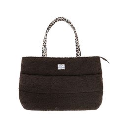 Zwillingsherz Damen Shopper ""Teddy Leo Classic""braun, Polyester, Taschen, Teddy-Material, Leo Henkel und Innenfutter, ger&auml;umig