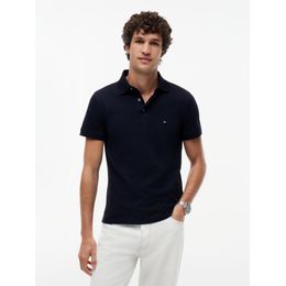 Tommy Hilfiger Herren Poloshirt "1985 SLIM POLO", blau, Basic, Gr. XXL, unifarben, Piqu&eacute;, Obermaterial: 97% Baumwolle, 3% Elasthan, Shirts, mit